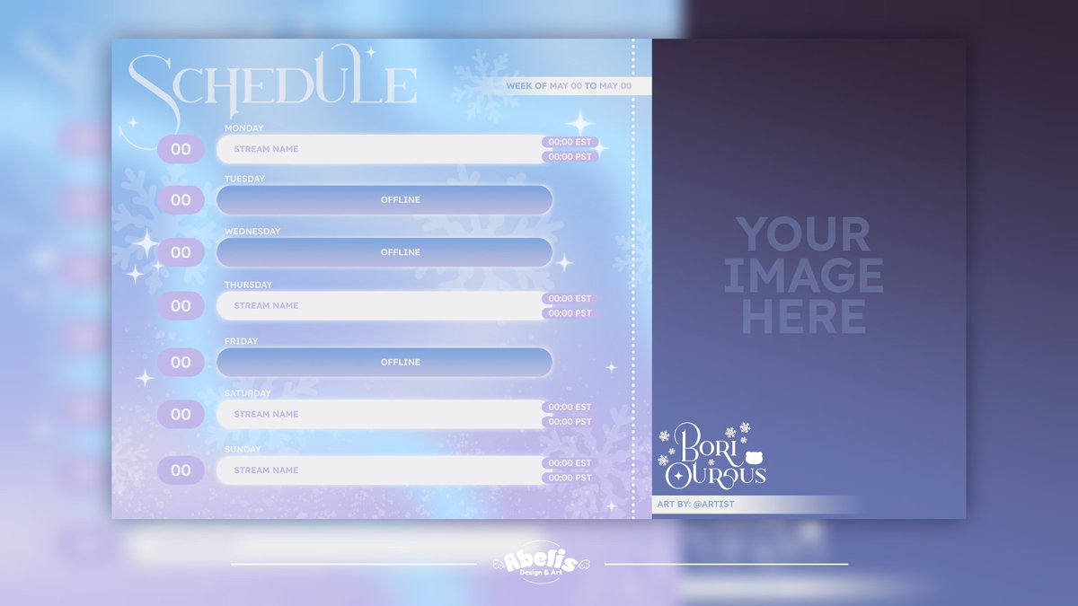 abelis 🜲 comms open on Twitter: "This winter/aurora boreal themed overlay was made for ...