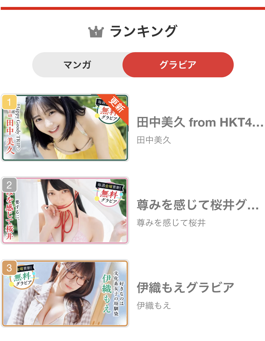 ヤングアニマルWeb on Twitter: "💫#ヤングアニマルWeb デイリーランキング💫 第1位『#田中美久 from HKT48』😍 https://t.co/zYut3wNJ7a 第 ...