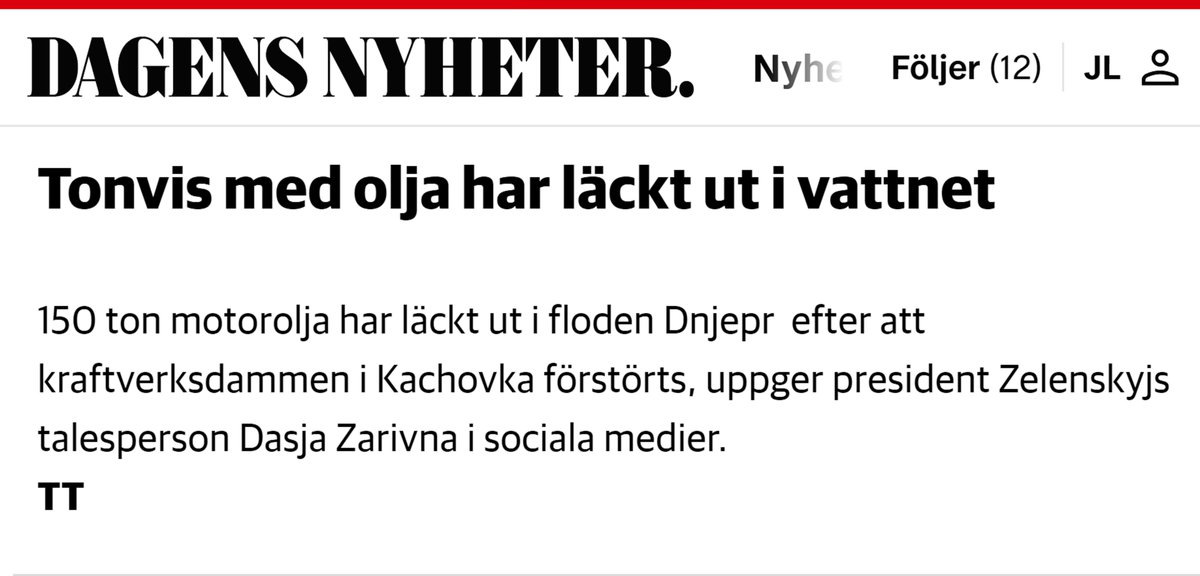 Jari Lairolahti on Twitter: "150 ton motorolja har läckt ut i floden #Dnipro (som den heter på ...
