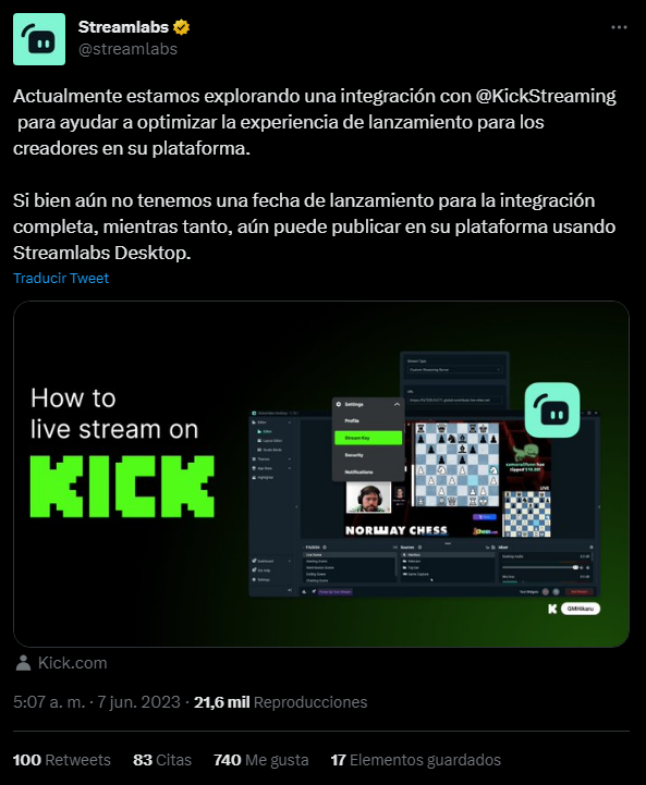 Drakeout on Twitter: "Streamlabs han anunciado que tendrá integración directa para Kick , esto ...
