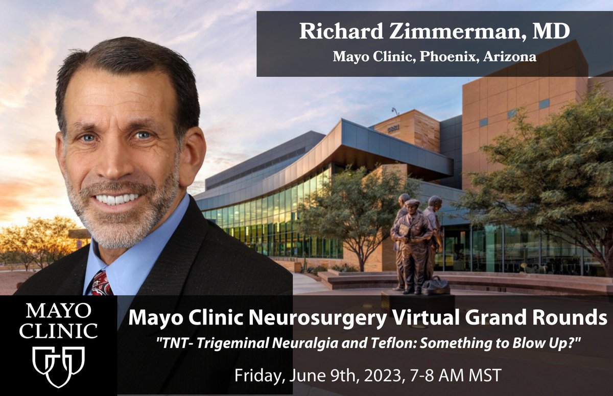 Bernard Bendok, MD on Twitter: "Please join us this Friday at 7AM MST for another exciting Mayo ...