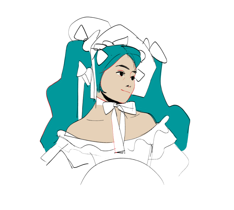 「low effort victorian miku doodle」|samiraのイラスト