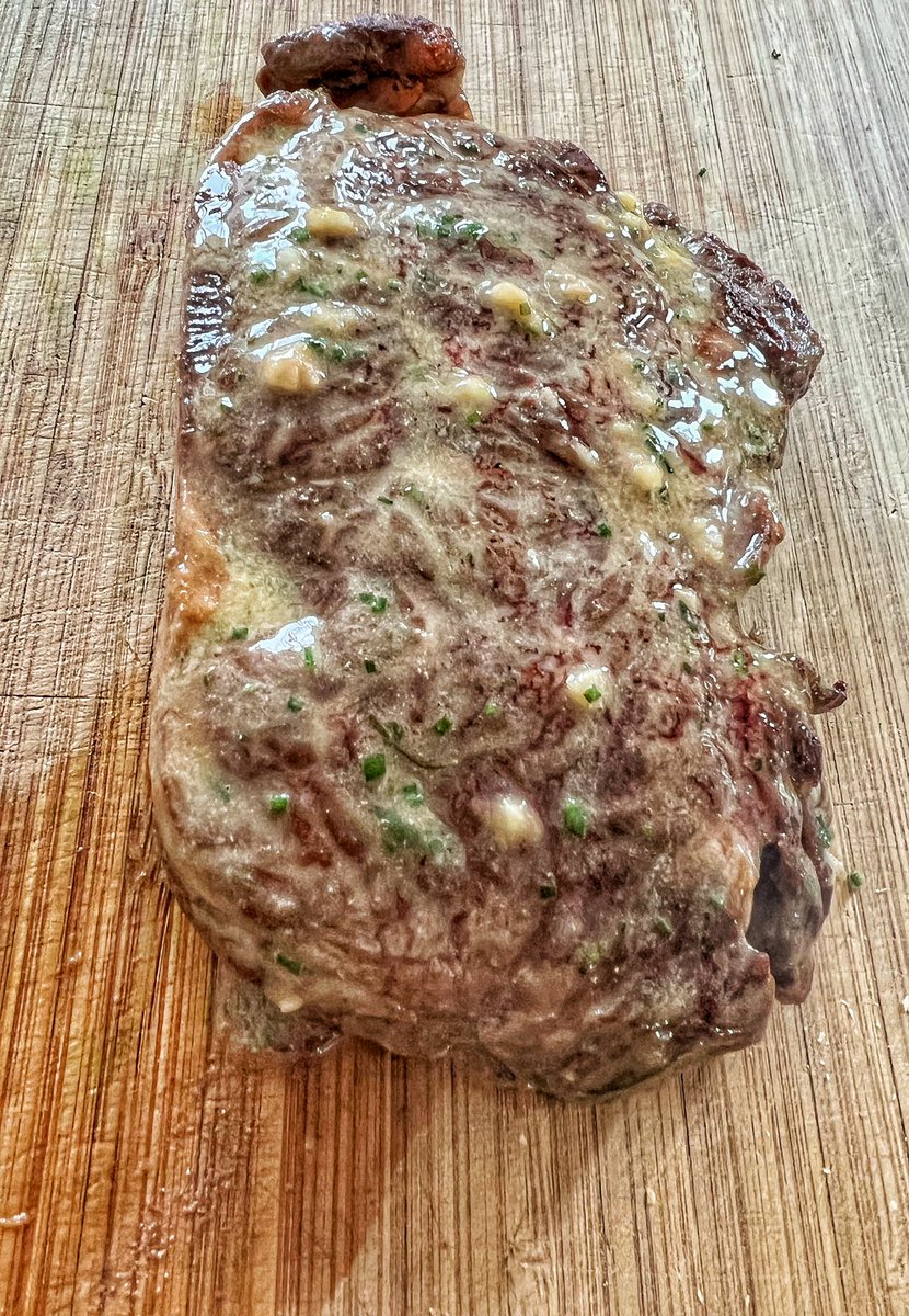Chef Andrew Gruel on Twitter: "Bison steak with house made butter. Recipe coming to Substack ...