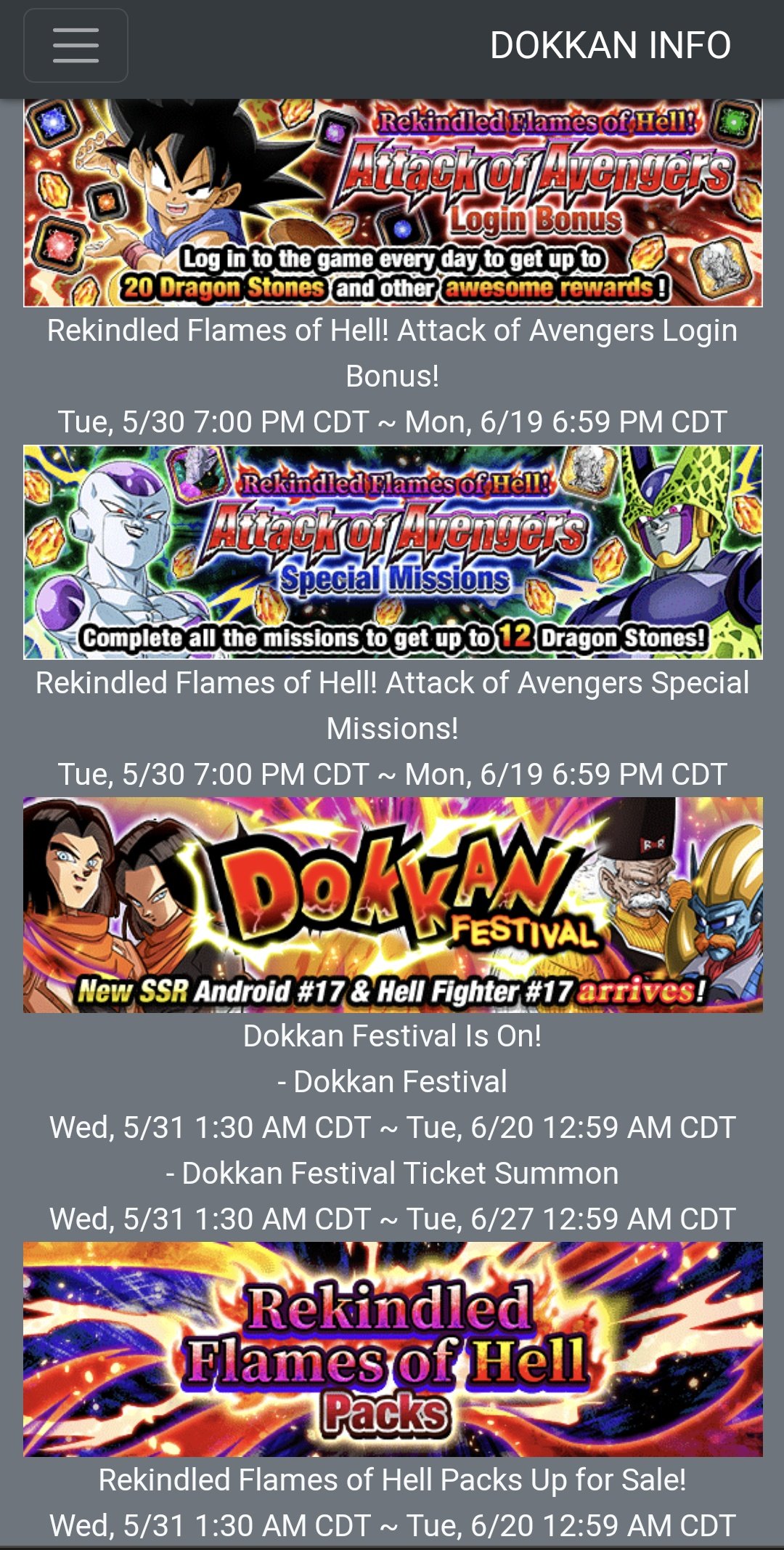 Dokkan Assets (DBZ Assets) #RIPGachaTalks on Twitter: "Full Global Super 17 Celebration Info ...