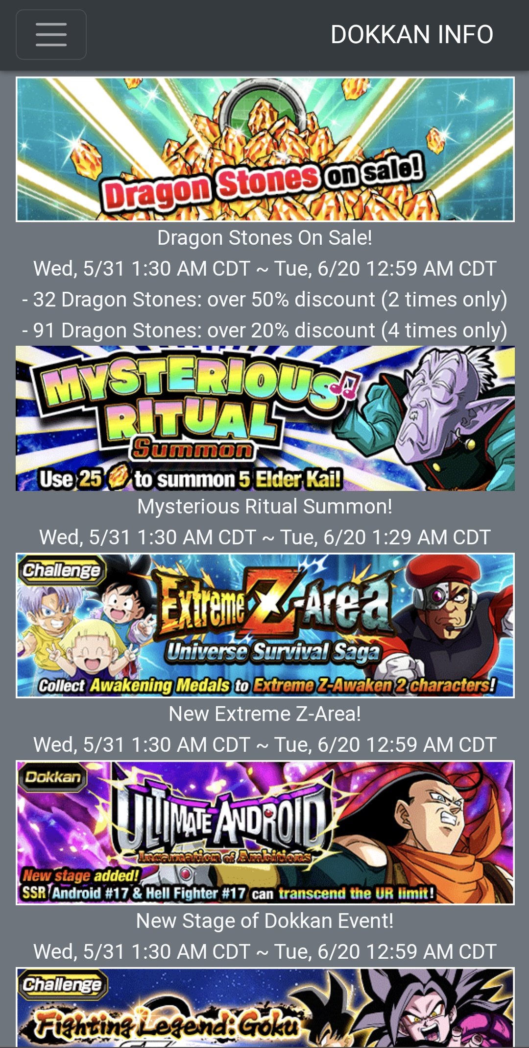 Dokkan Assets (DBZ Assets) #RIPGachaTalks on Twitter: "Full Global Super 17 Celebration Info ...