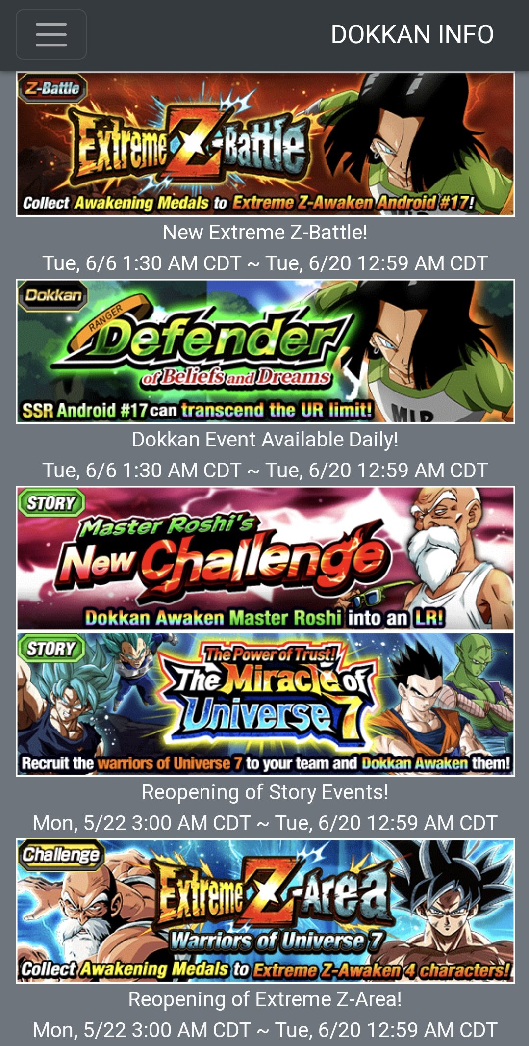 Dokkan Assets (DBZ Assets) #RIPGachaTalks on Twitter: "Full Global Super 17 Celebration Info ...