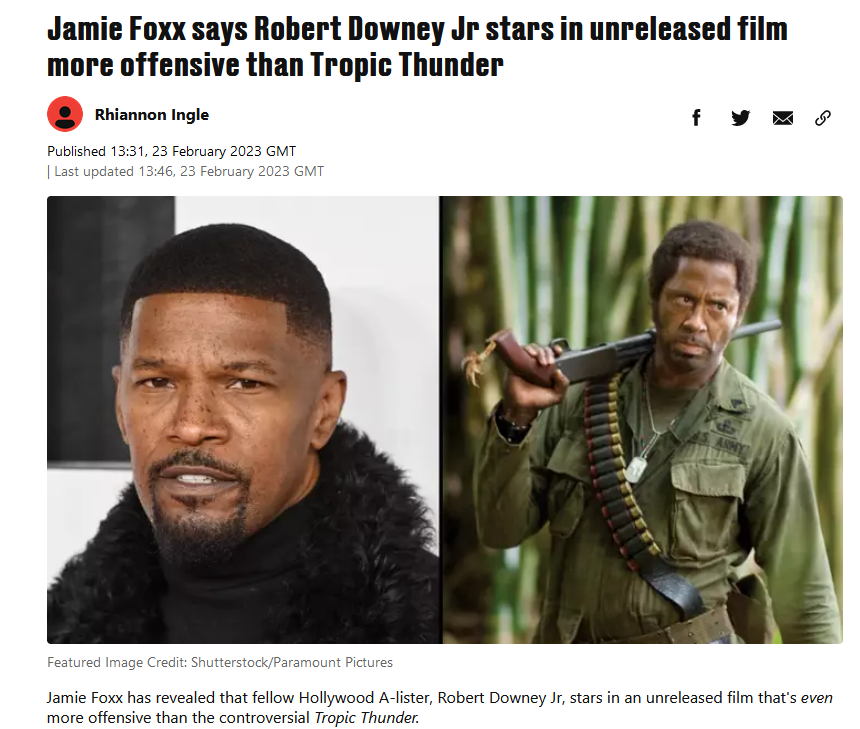 Robert Downey Jr Meme Tropic Thunder