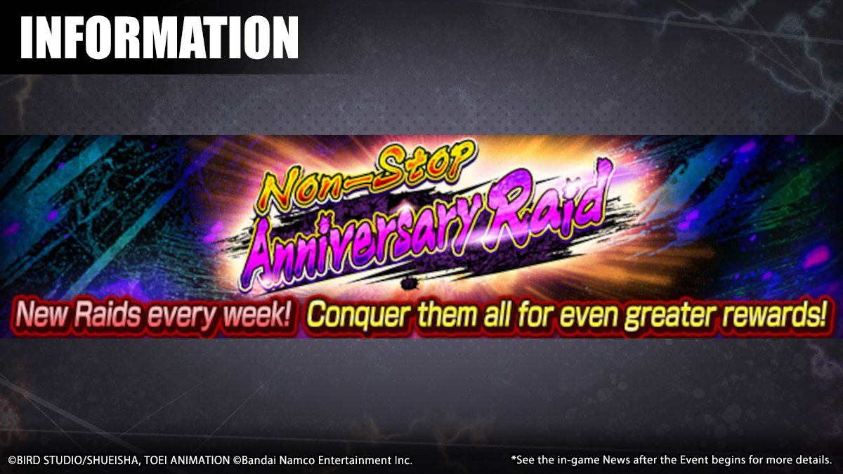 DRAGON BALL LEGENDS on Twitter: "["Non-Stop Anniversary Raid Event Missions" Are Here!] Get Raid ...