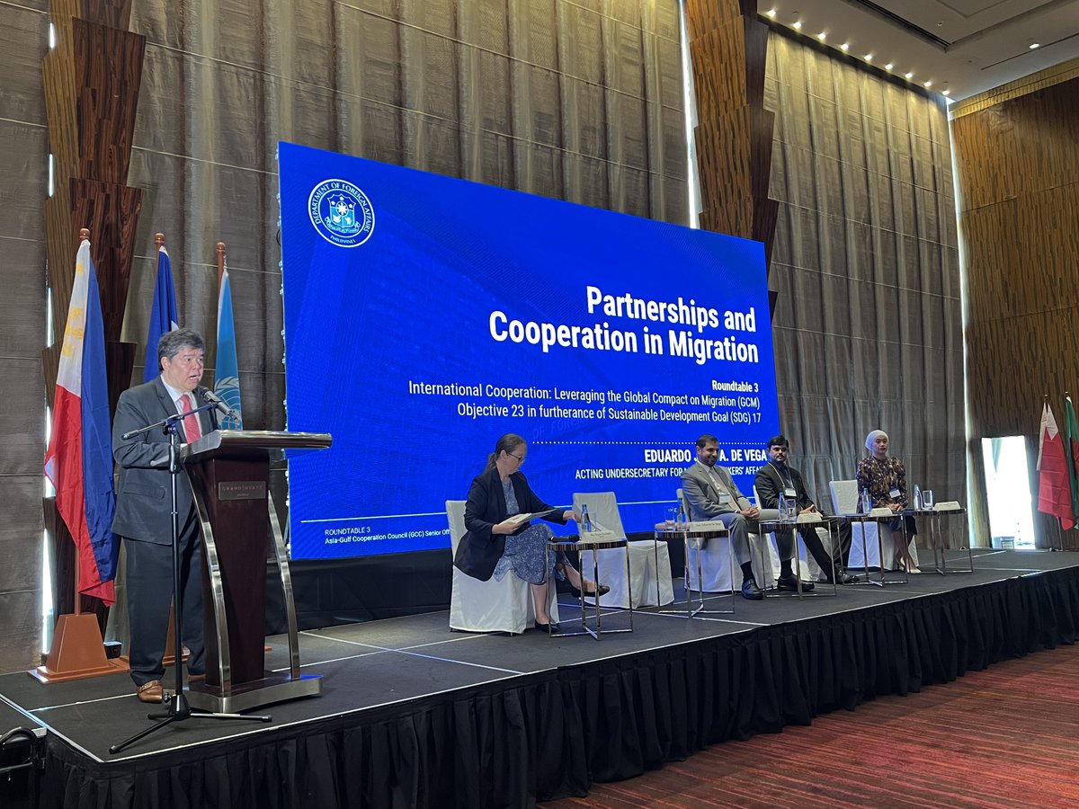 Philippine News Agency on Twitter: "RT @DMWPHL: ATM: Foreign Affairs Undersecretary Eduardo De ...