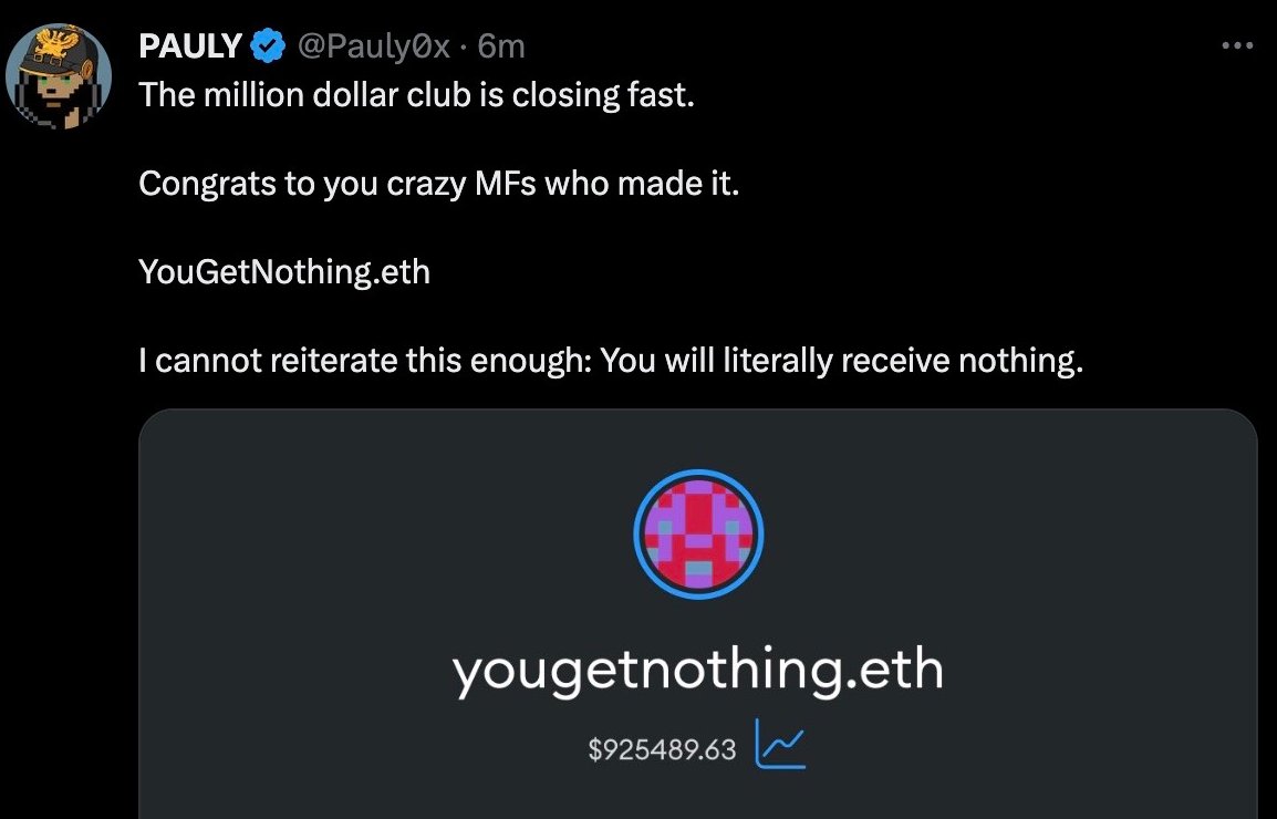 JAKE on Twitter: ".@Pauly0x is about to raise 1m USD in one day. No presale, no airdrop, you ...