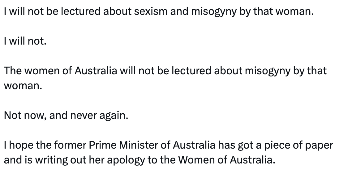 Pauline Pantsdown on Twitter: "Just read a long, deranged anti-Gillard version of the misogyny ...