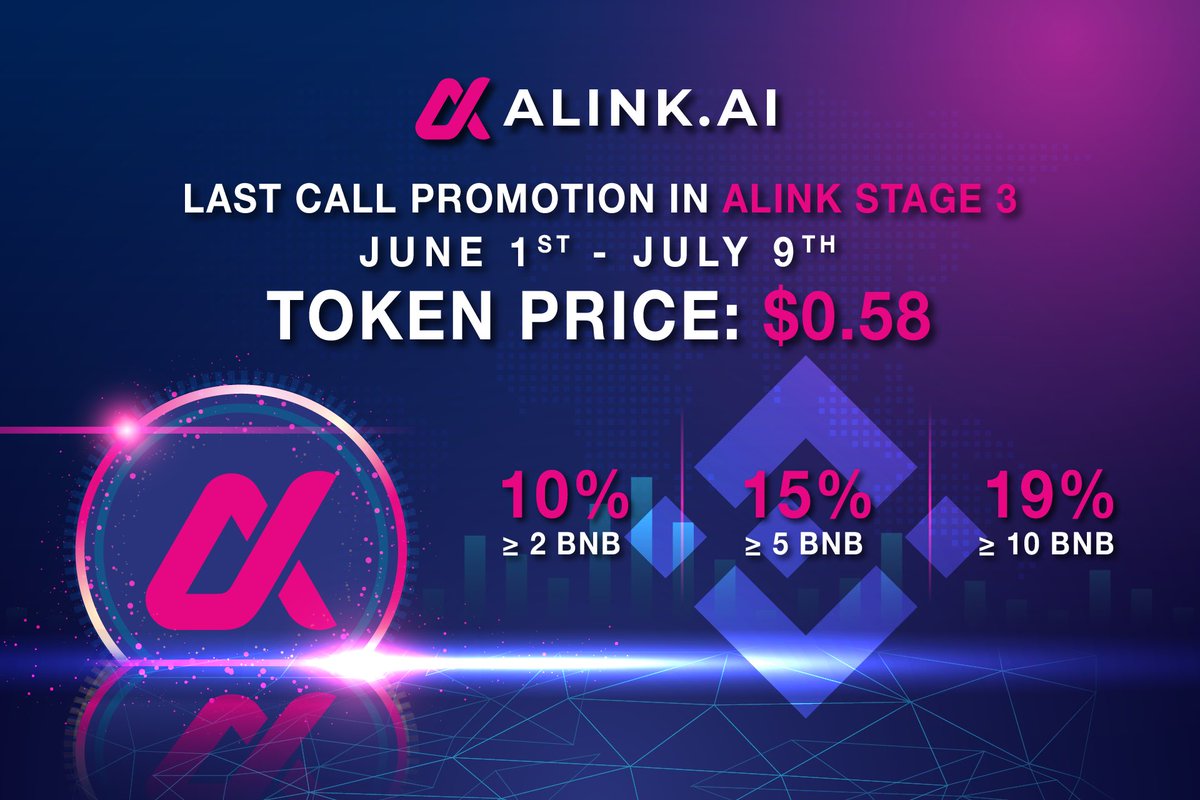 ALINK AI On Twitter AlinkAI Special Promotion Up To 19 Bonus 3rd alink-ai-on-twitter-alinkai-special-promotion-up-to-19-bonus-3rd