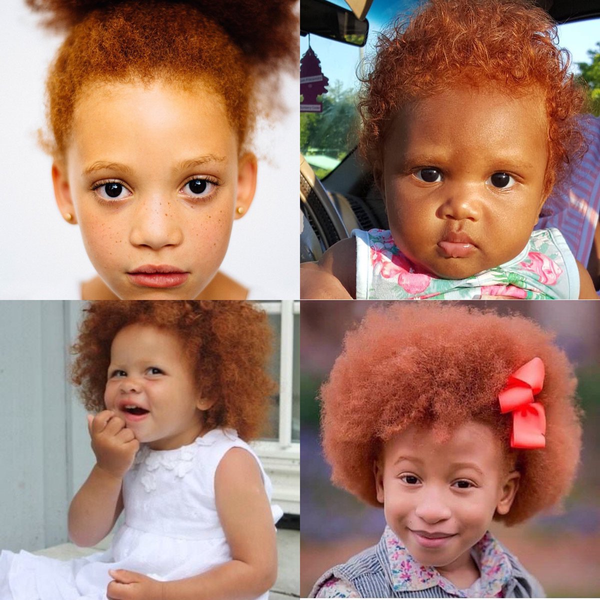 African American Baby With Red Hair
