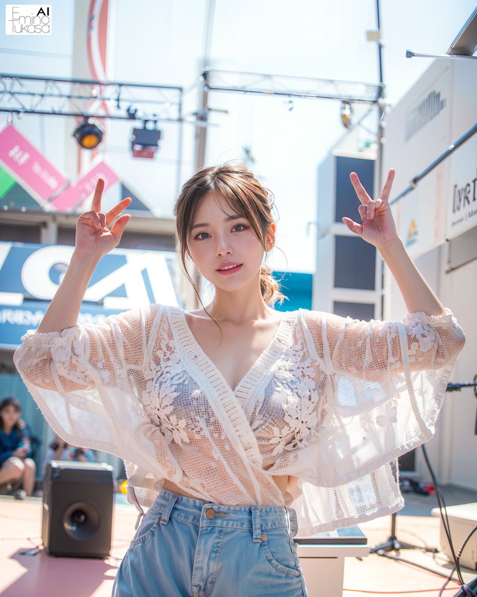 今日は野外ライブだよ～水着で踊るよ～👙ガール Ai Generated Idol Girl Aiグラビア Aiグラビア Ai