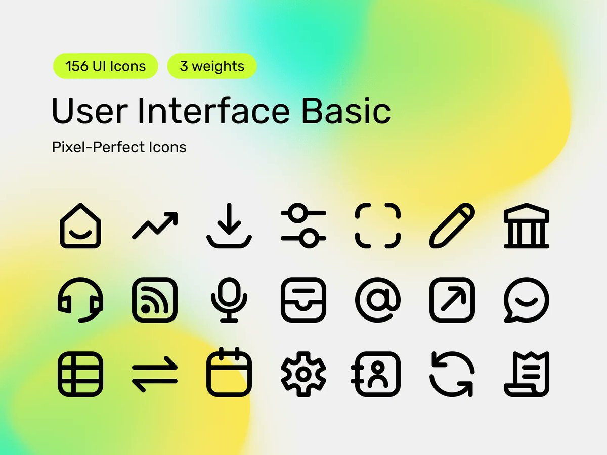 Craftwork on Twitter: "Introducing UI Basic 2.0 — a collection of customizable stroke-based ...