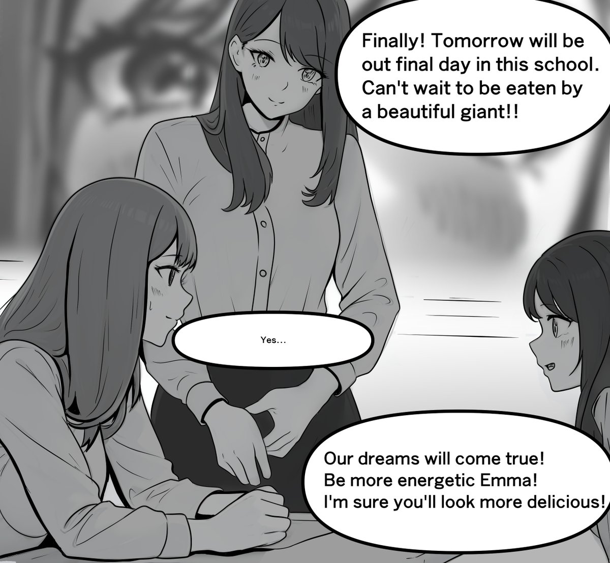 Aki - あき - 巨大娘 / 縮小娘 on Twitter: "A story about a school for tinies to be delicious food. Check ...