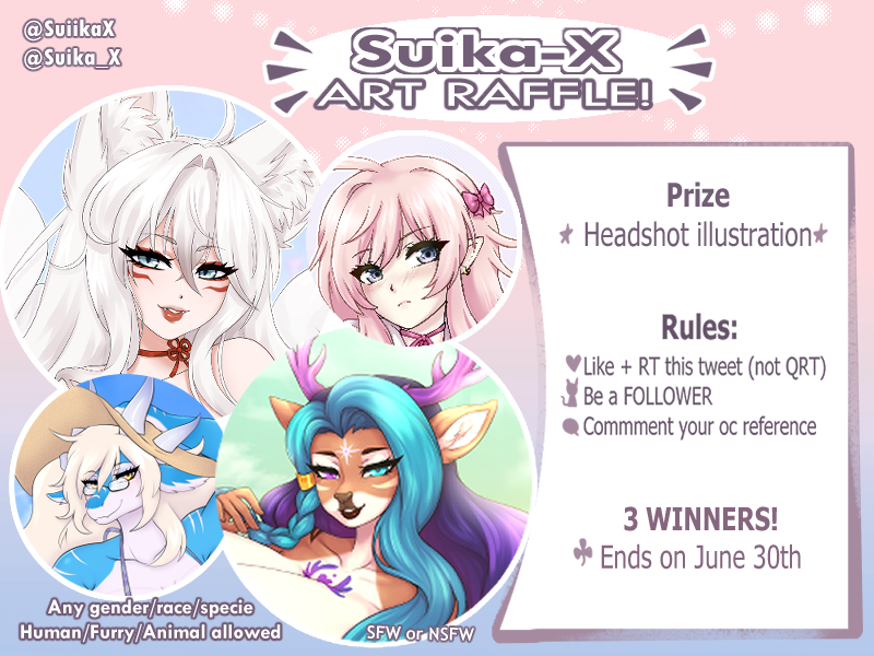 🐾Suika-X🔞 - ART RAFFLE! on Twitter: " Suika-X Art RAFFLE! I'll do a Headshot #artraffle since I ...