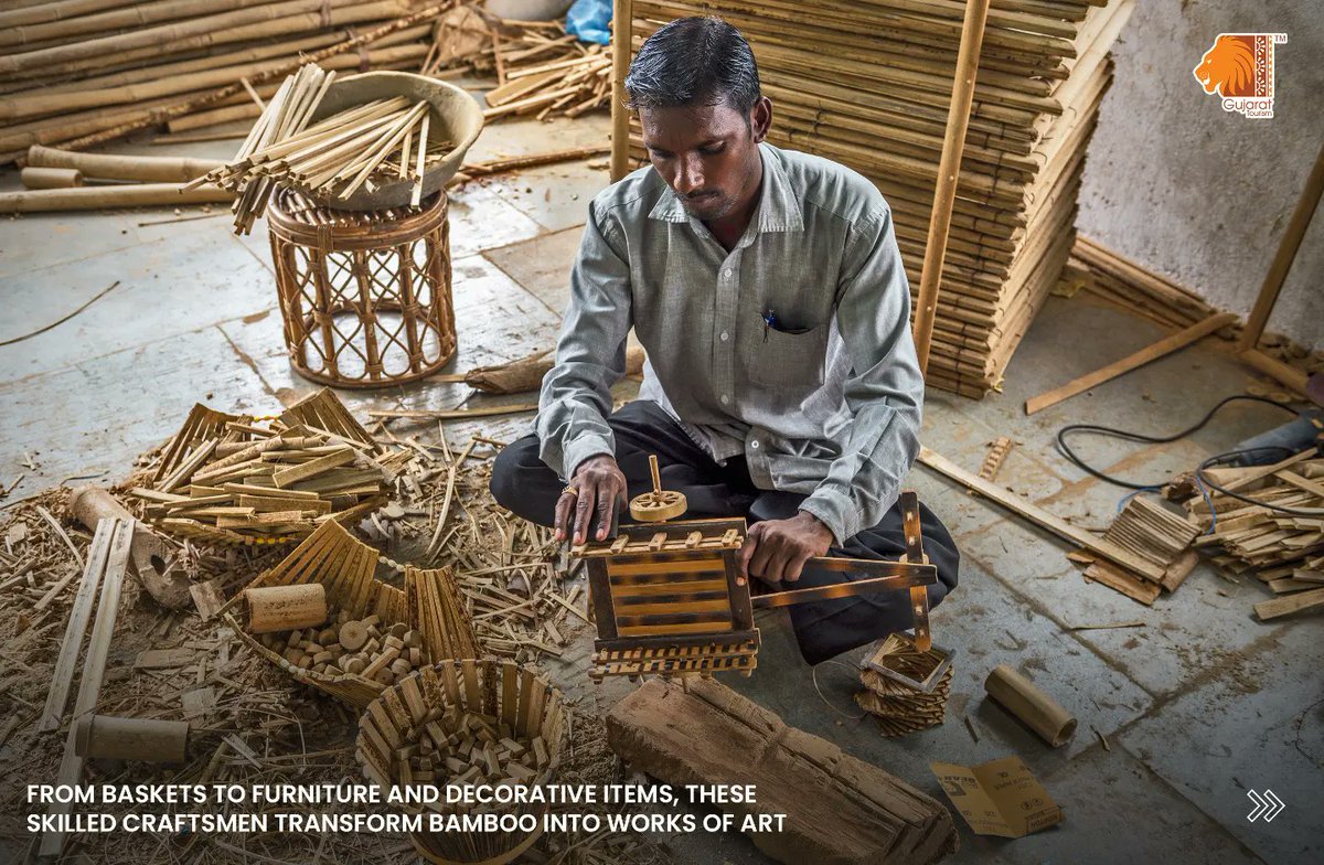 Gujarat Tourism on Twitter: "Discover the artistry of bamboo at the #Bamboo Workshop in Ambapada ...