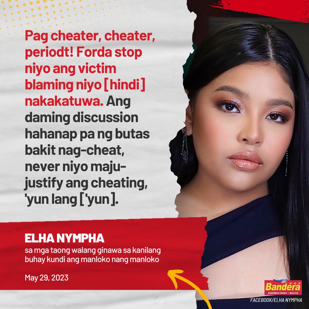 Bandera on Twitter: "Sino nga kaya ang pinatututsadahan ng Kapamilya singer na si Elha Nympha sa ...