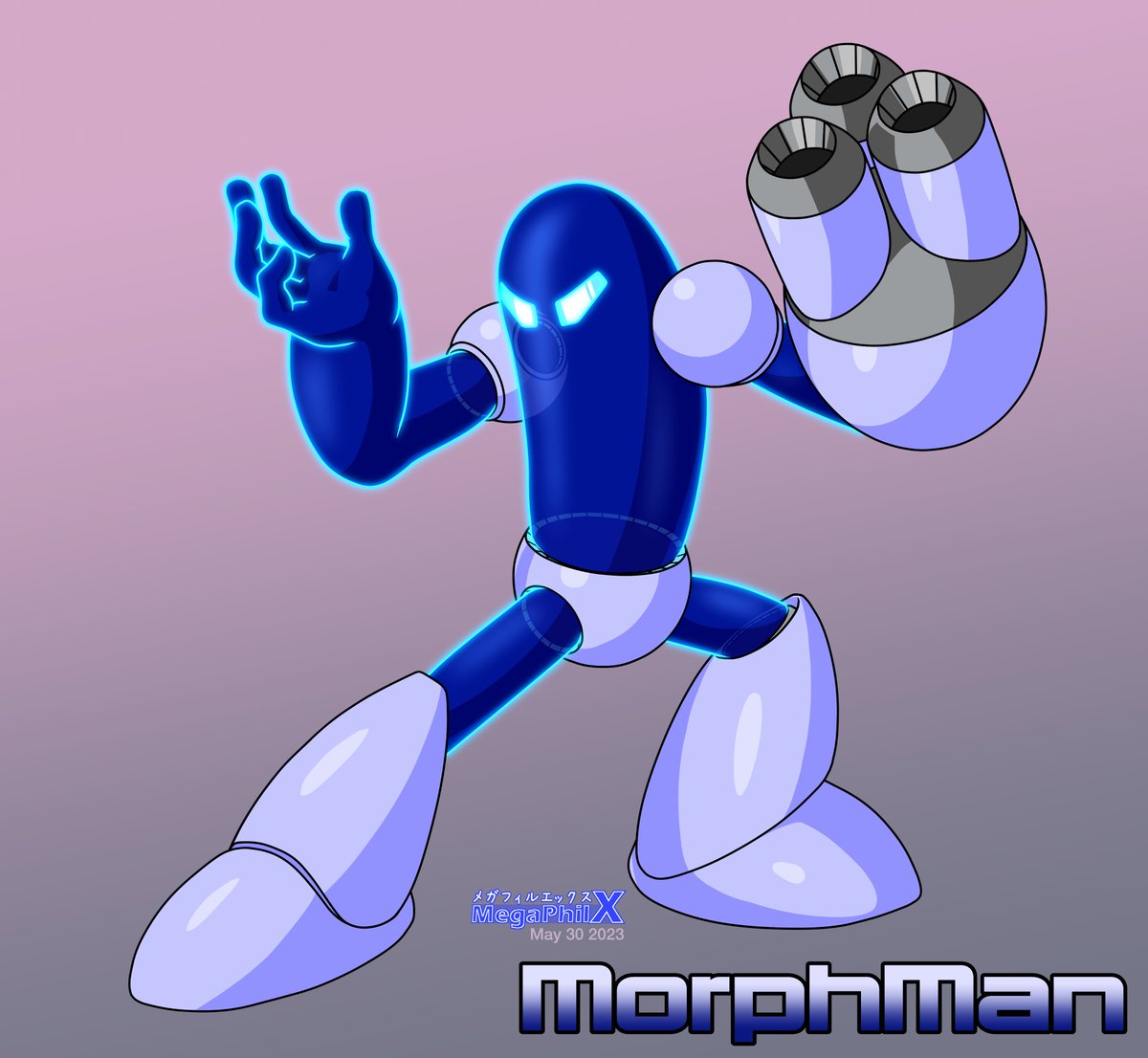 MegaPhilX on Twitter: "The fabled secret Robot Master, MorphMan! 1st Image: My current design ...
