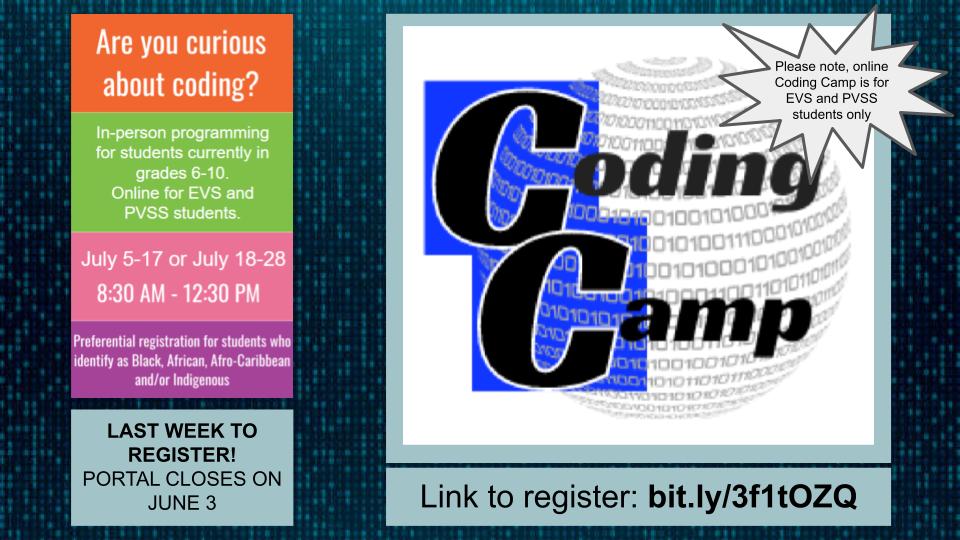 Peel District School Board on Twitter: "Last call to register for Coding Camp! Portal closes on ...