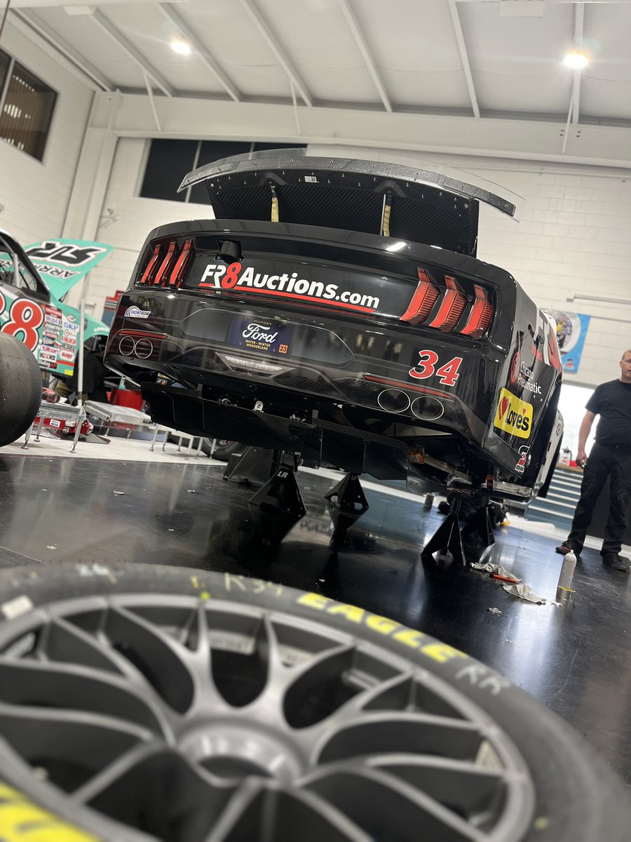 Front Row Motorsports on Twitter: "The work continues on @Mc_Driver’s @fr8auctions @brave_wyatt ...