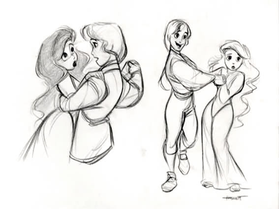 Prince Eric And Ariel Drawing