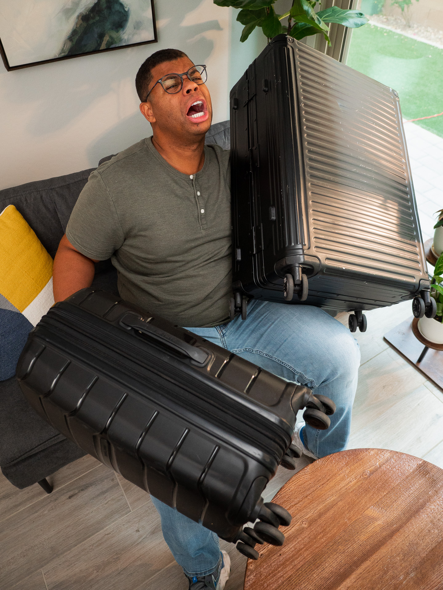 Man Packing Luggage
