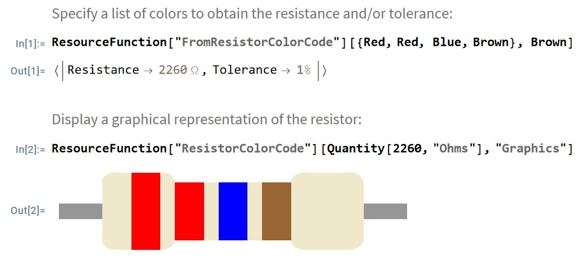 Wolfram on Twitter: "Confused about the color code of an electronic resistor? Use resource ...