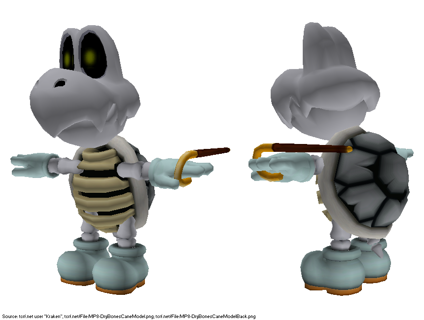 Supper Mario Broth on Twitter: "In Mario Party 8, Dry Bones has an invisible cane at all times ...