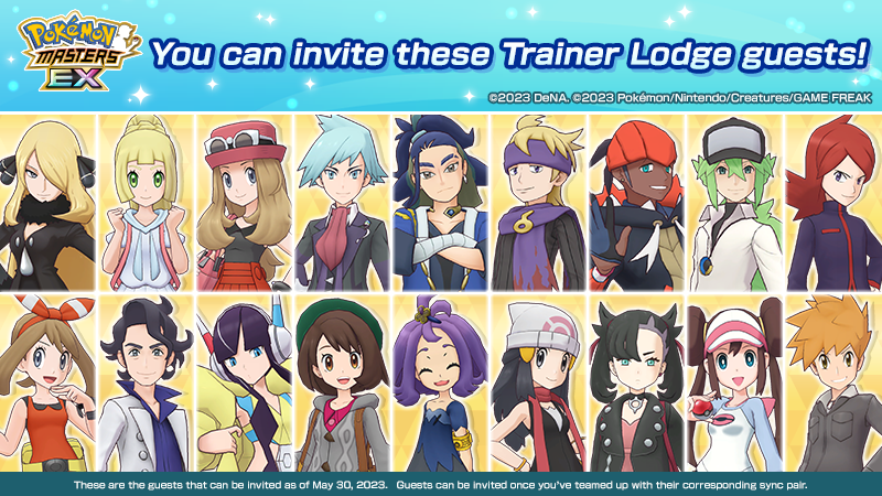 Pokémon Masters Ex On Twitter Its Trainerlodge Week There Are 18 Guests You Can Currently