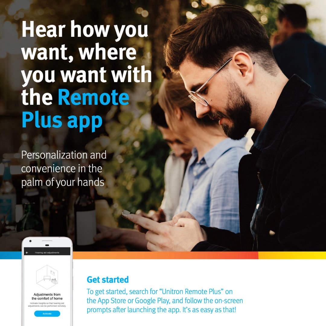 Unitron US on Twitter: "With our Remote Plus App, you can receive support throughout every step ...