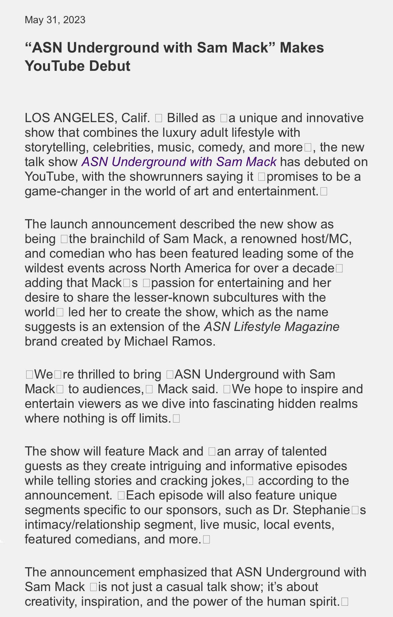 TW Pornstars - The Sam MACK. Twitter. So grateful for the post ...