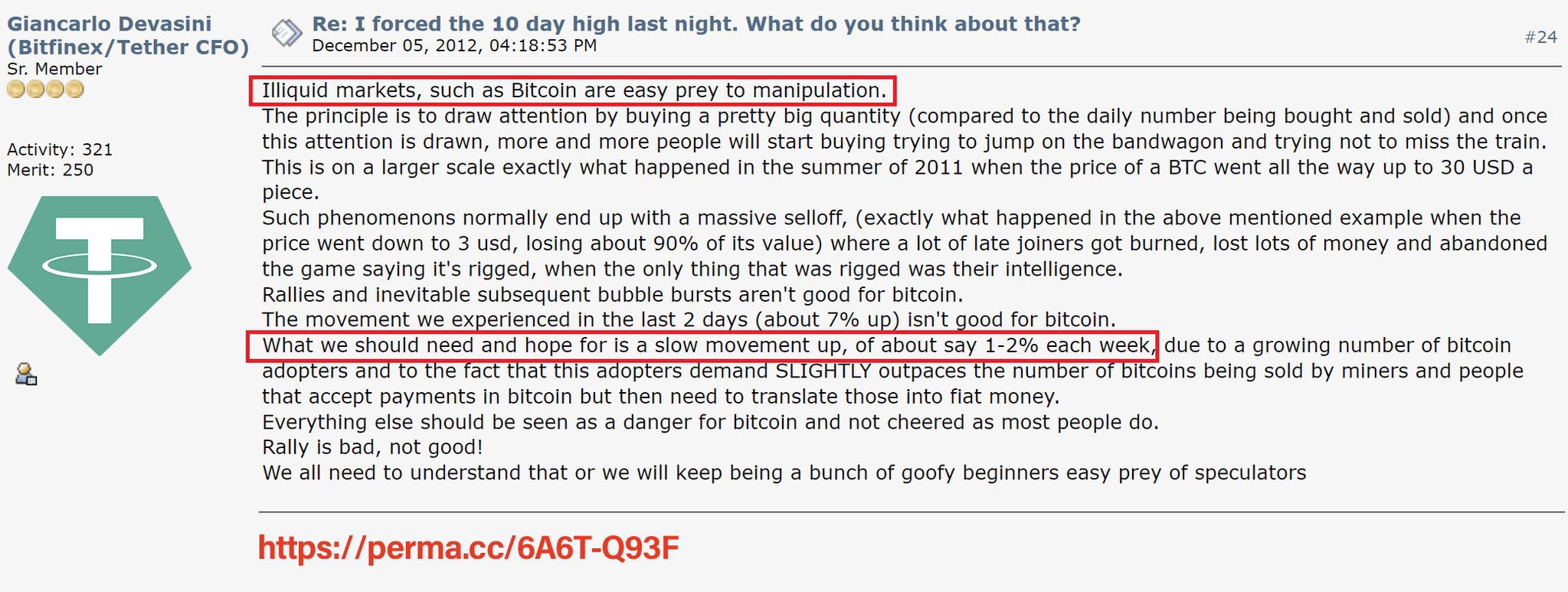 Bitfinex’ed 🔥🐧 Κασσάνδρα 🏺 on Twitter: "@BraveNewtWorld @b05crypto The same way people believe ...