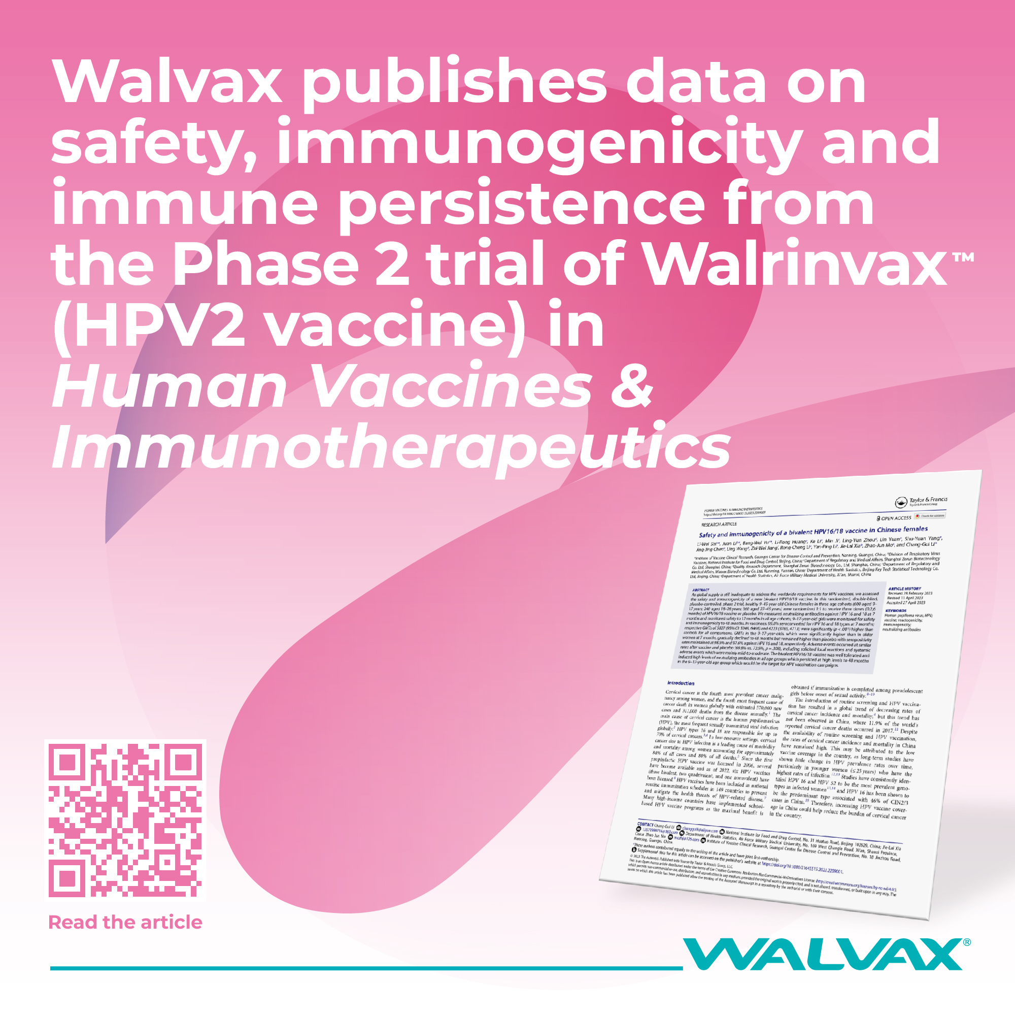 Walvax (@WalvaxBiotech) / Twitter