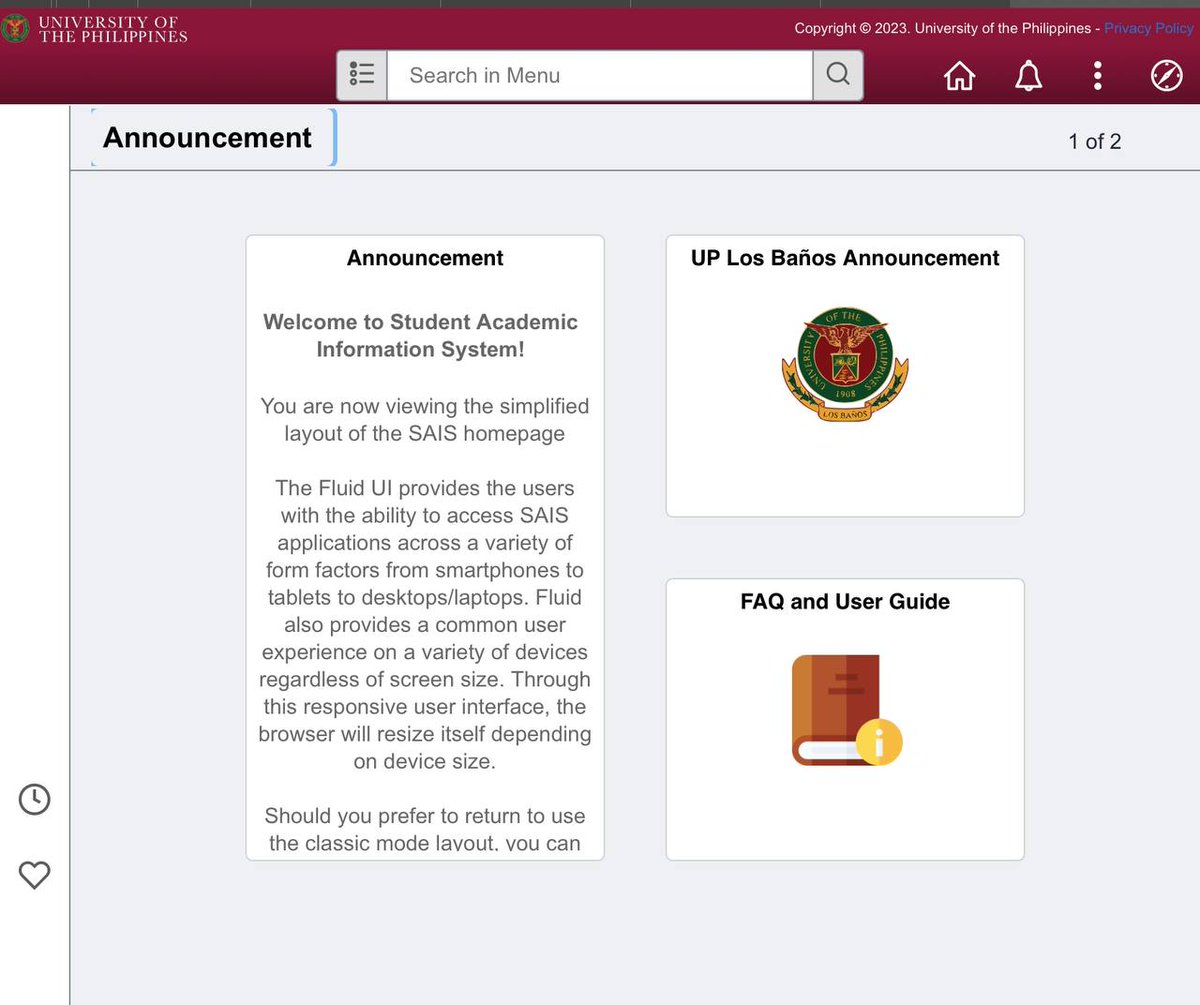UPLB Perspective on Twitter: "LOOK: After months of maintenance, new version of Student Academic ...