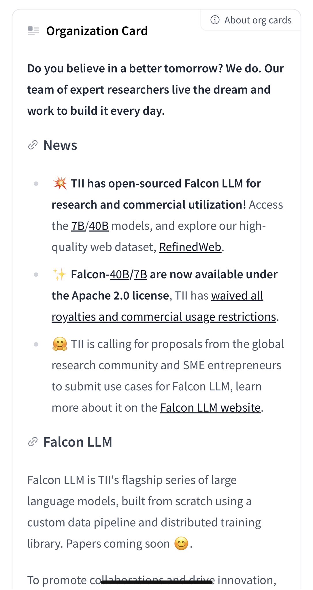 雷尼尔 on Twitter: "哇！！发现falcon40B也能商用了。这个牛逼！ 11个小时前，TII将license改成了apache 2.0。而且这个模型在排行榜中非常靠前。这么真是 ...
