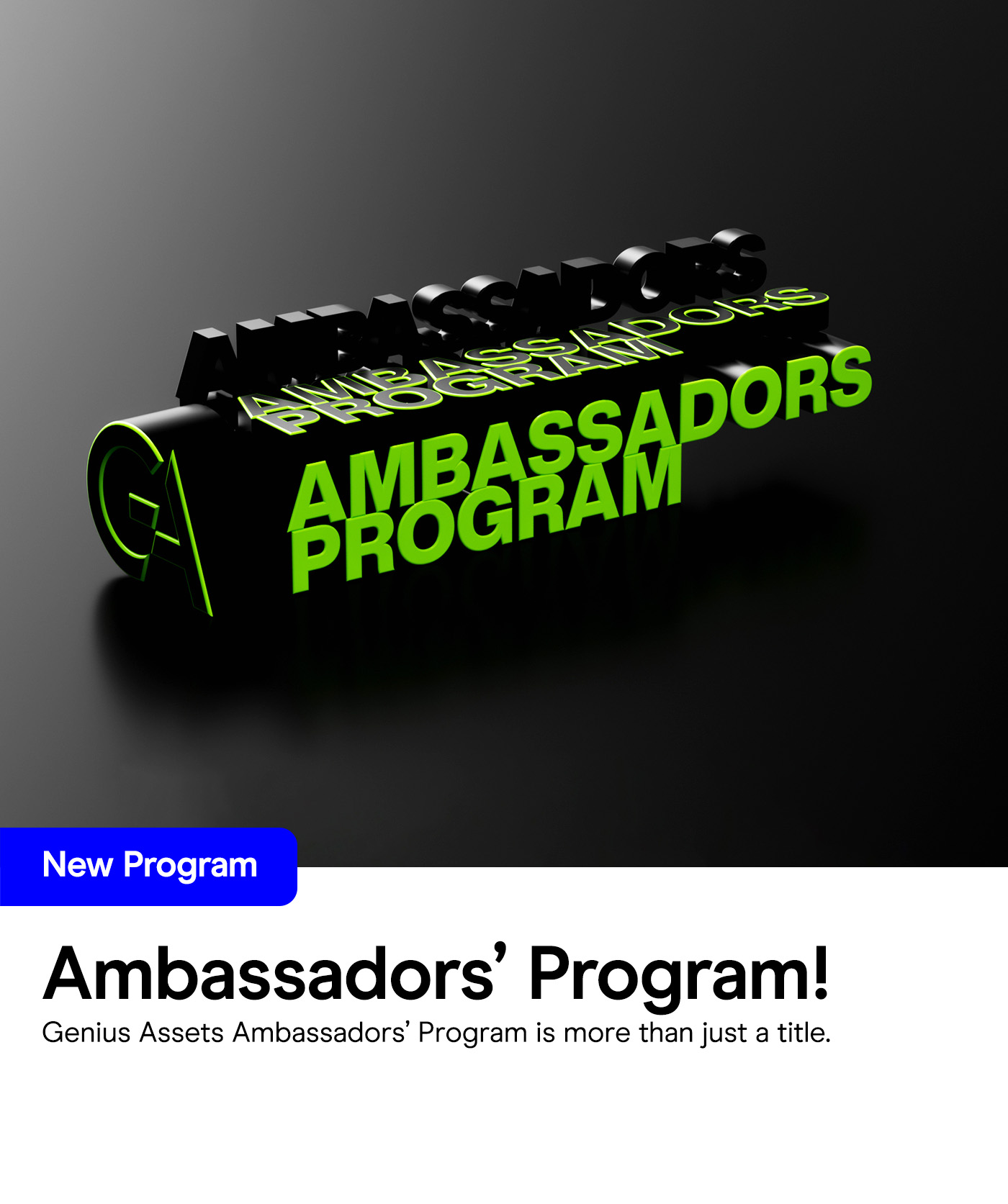 Genius | X-GeniePool on Twitter: "We are thrilled to announce the launch of our new Ambassadors ...