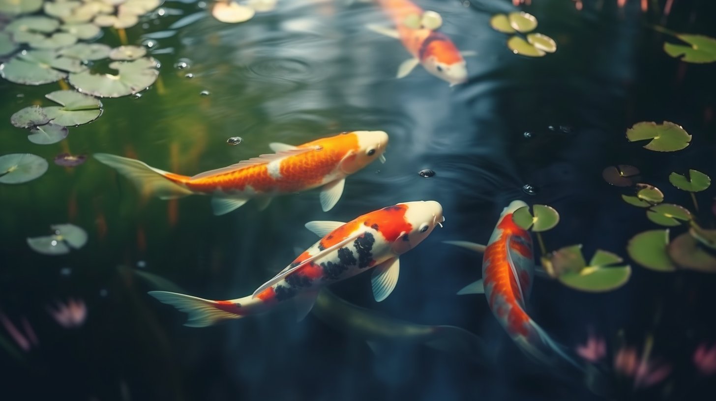 Koi Pond Wallpaper Background