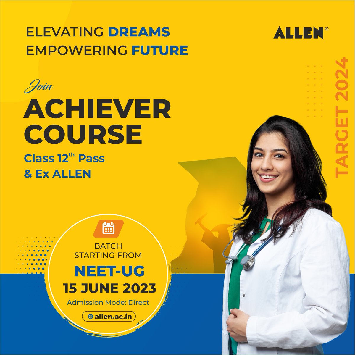 ALLEN Career Institute on Twitter: "⭐ Step up your NEET UG Journey with ALLEN. 🎯 Target NEET UG ...