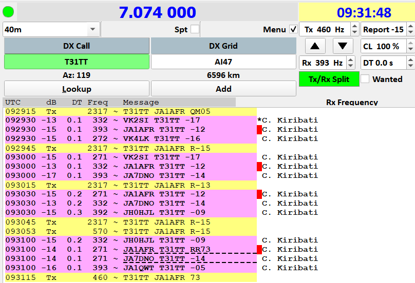 JA1AFR 🇯🇵 Kenji Nishimura on Twitter: "Luckily, received "RR73". Now I have 40M up to 10M :-) # ...