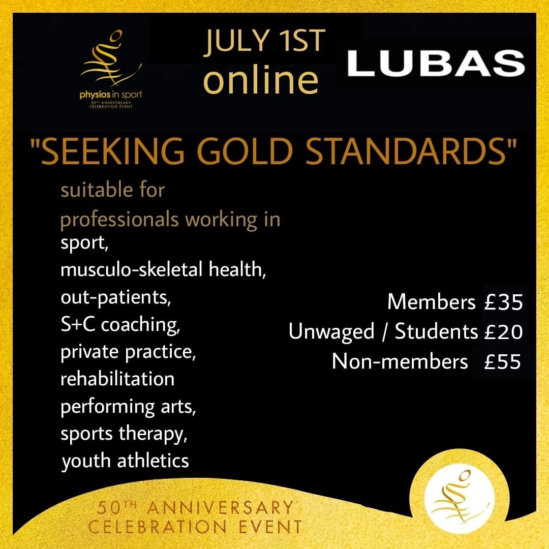 ACPSEM on Twitter: "Seeking Gold Standards in: Sport MSK Out Patients S+C Private Practice Rehab ...