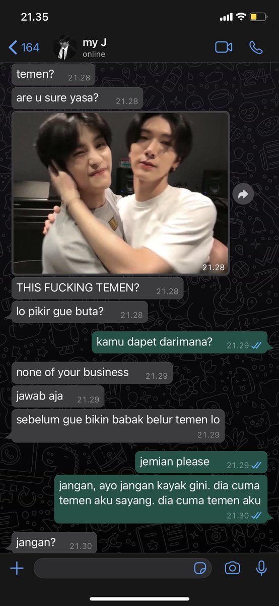 yez on Twitter: "jaemyang — rare // bxb, abusive relationship “selalu, lo akan jadi milik gue ...