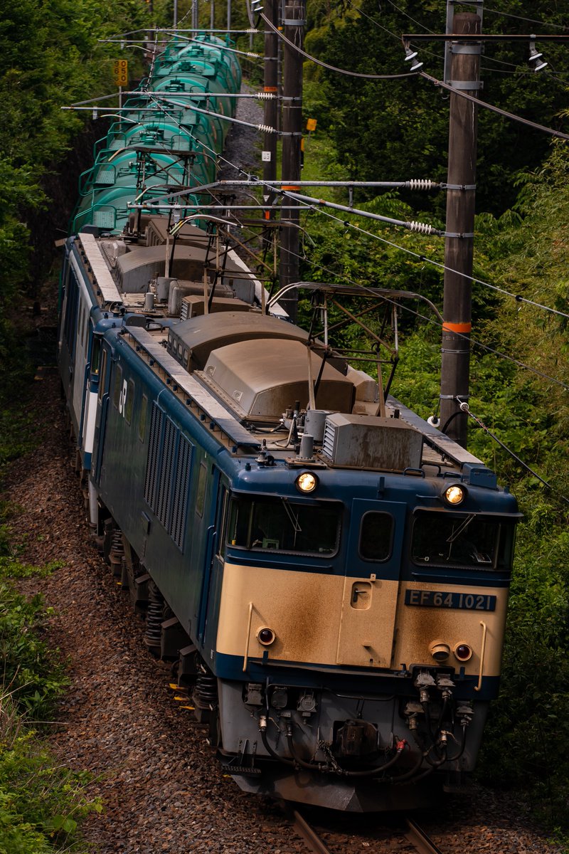 ゆーひろ on Twitter: "6/1(木) 9089レ EF64 1021+EF64 1020+タキ 十二兼〜野尻・宮ノ越〜薮原にて 9089レが走るとのことで、6月に入りようやっと出撃 ...