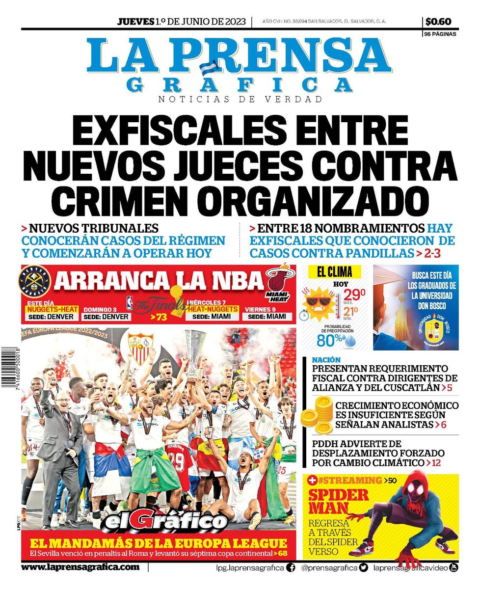 La Prensa Gráfica On Twitter Compartimos La Portada De La Prensa