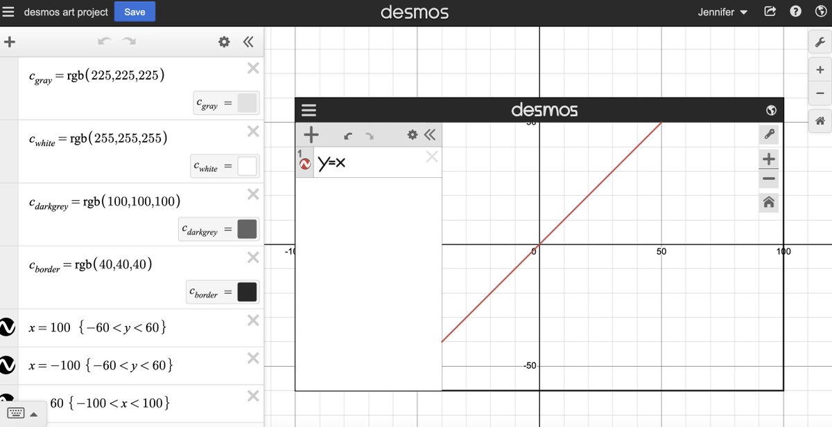 Jennifer Fairbanks on Twitter: "@desmos One of my student's Desmos Art Projects. Called: Desmos ...