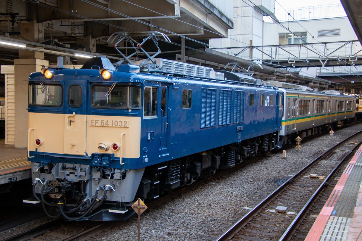 Yazu on Twitter: "2023/6/1 配9845レ E127系V1編成NN出場配給 EF64-1032＋E127系V1編成"