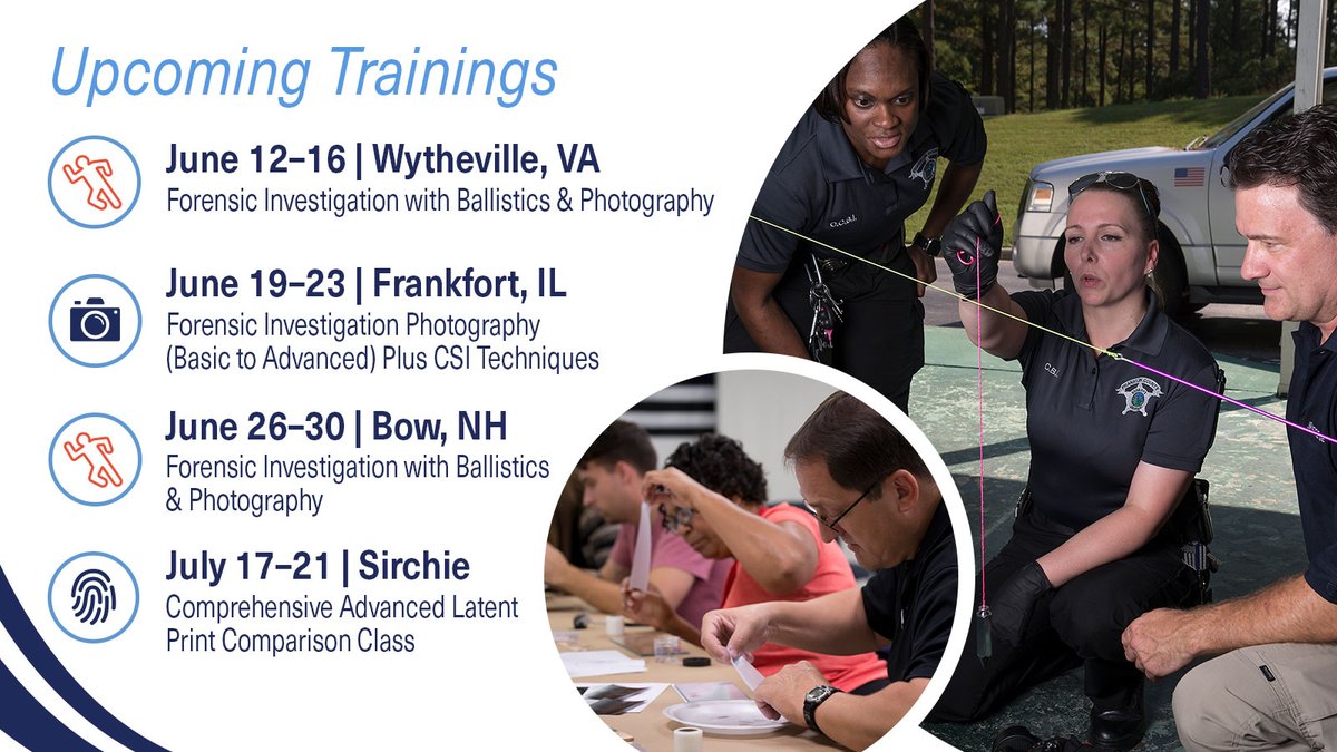 Sirchie on Twitter: "Check out our upcoming trainings this summer! View our full list here ...