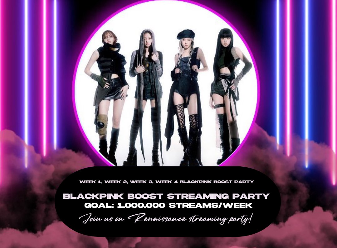 BLACKPINK Charts 🌹 on Twitter: "RT @BBU_BLACKPINK: 🪩| BLACKPINK BOOST PARTY on @renaissanceapp ...
