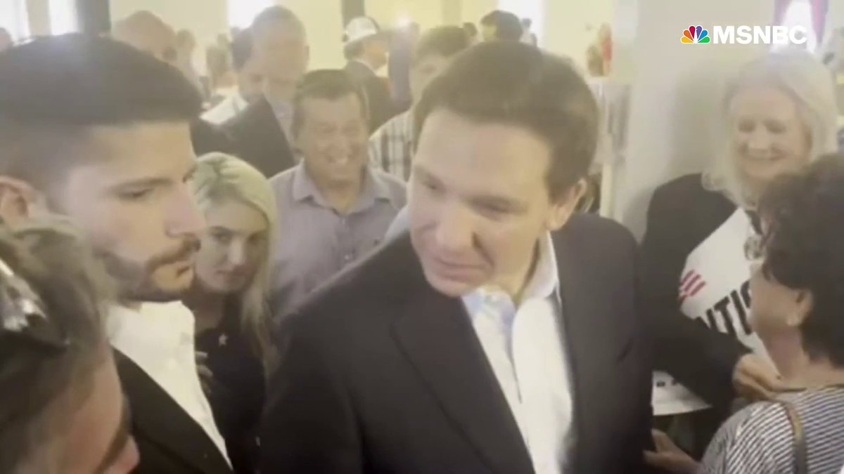 MSNBC on Twitter: "WATCH: “Are you blind?”: DeSantis snaps at a reporter in New Hampshire after ...